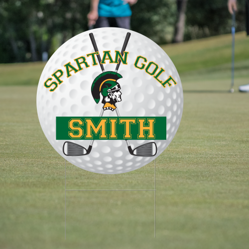 Golf Yard Sign - School Spirit Place