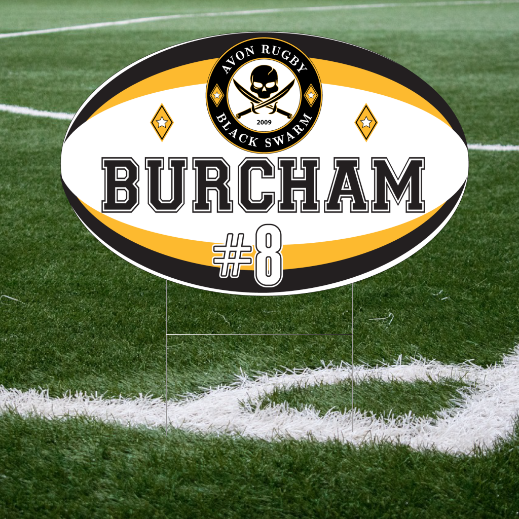 Avon Boys Rugby: Sport Shaped Sign - School Spirit Place