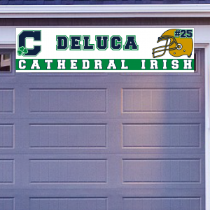 Cathedral Football: Garage Sign - School Spirit Place