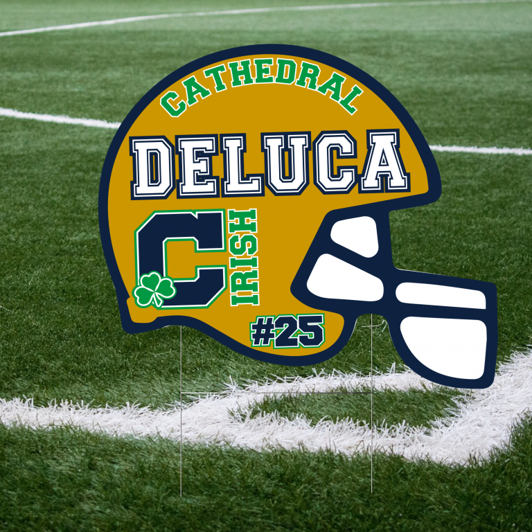 Cathedral Football: Yard Sign - School Spirit Place