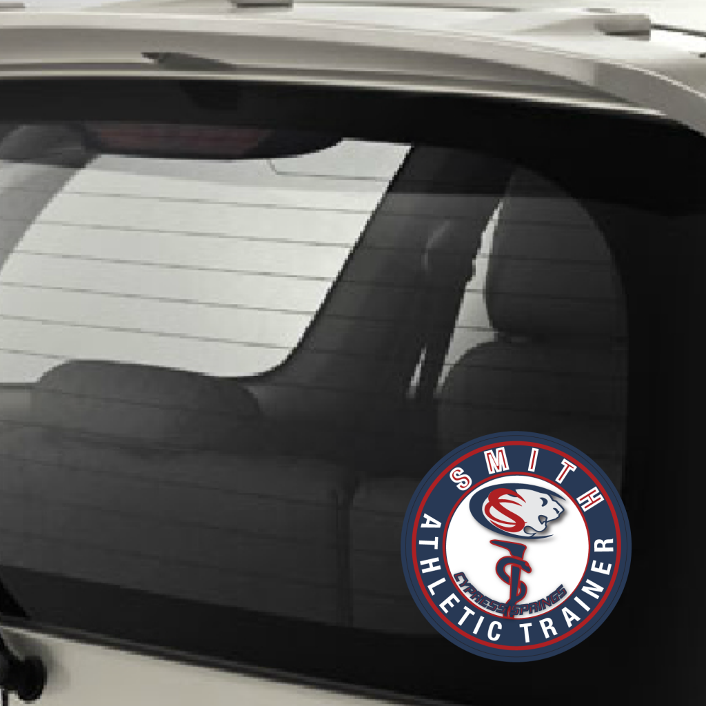 Car Decals: Round Design - School Spirit Place