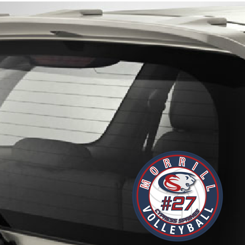 Car Decals: Round Design – School Spirit Place