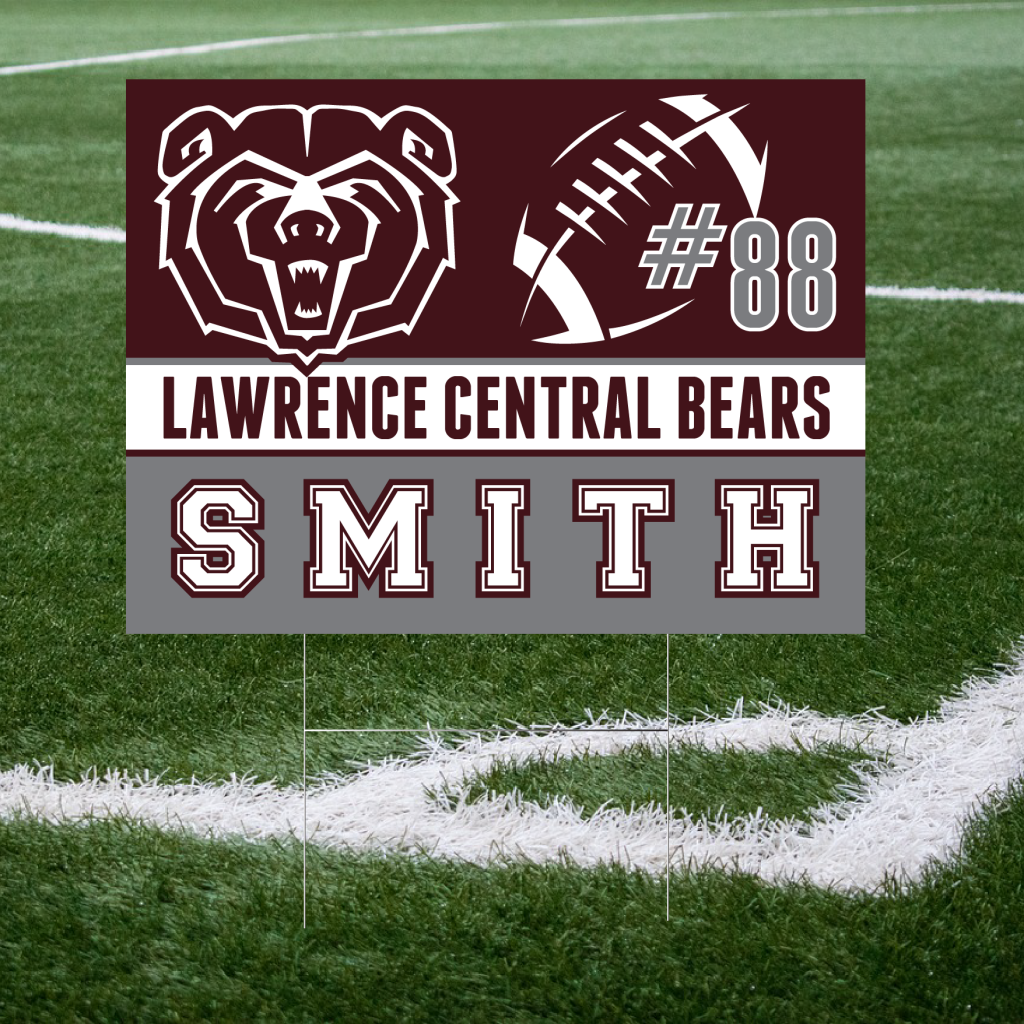 Lawrence Central Football Yard Signs – School Spirit Place