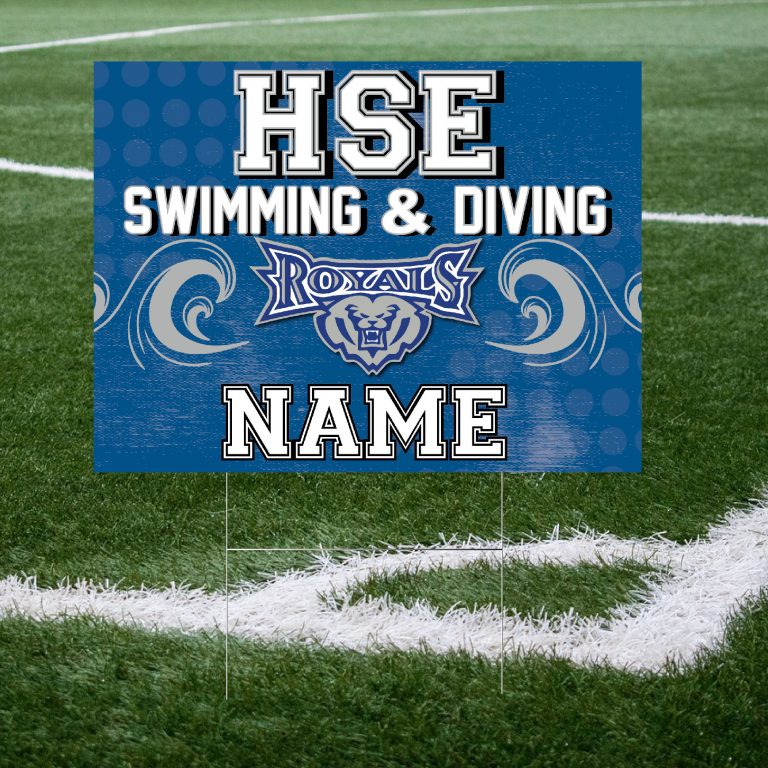 HSE Swim & Dive Yard Sign - School Spirit Place