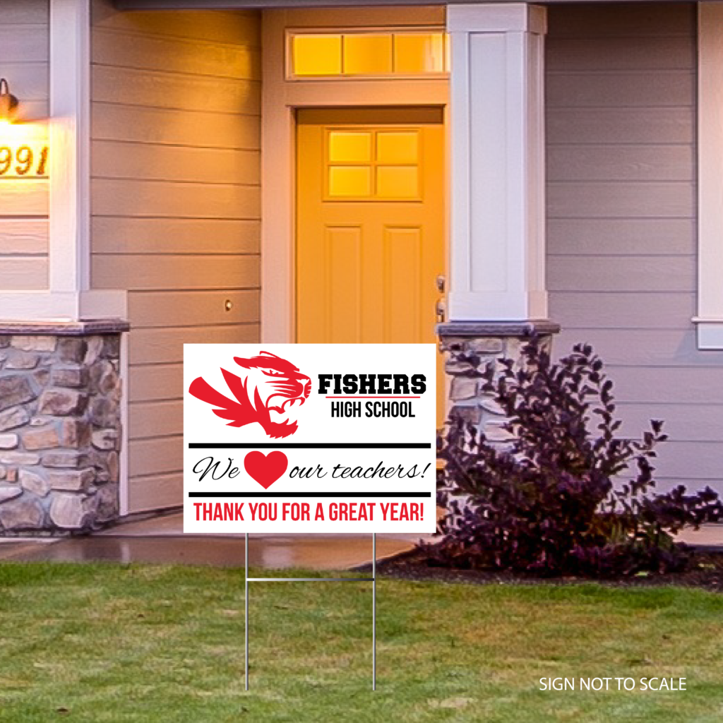 Teacher Appreciation Yard Sign: School Logo - School Spirit Place