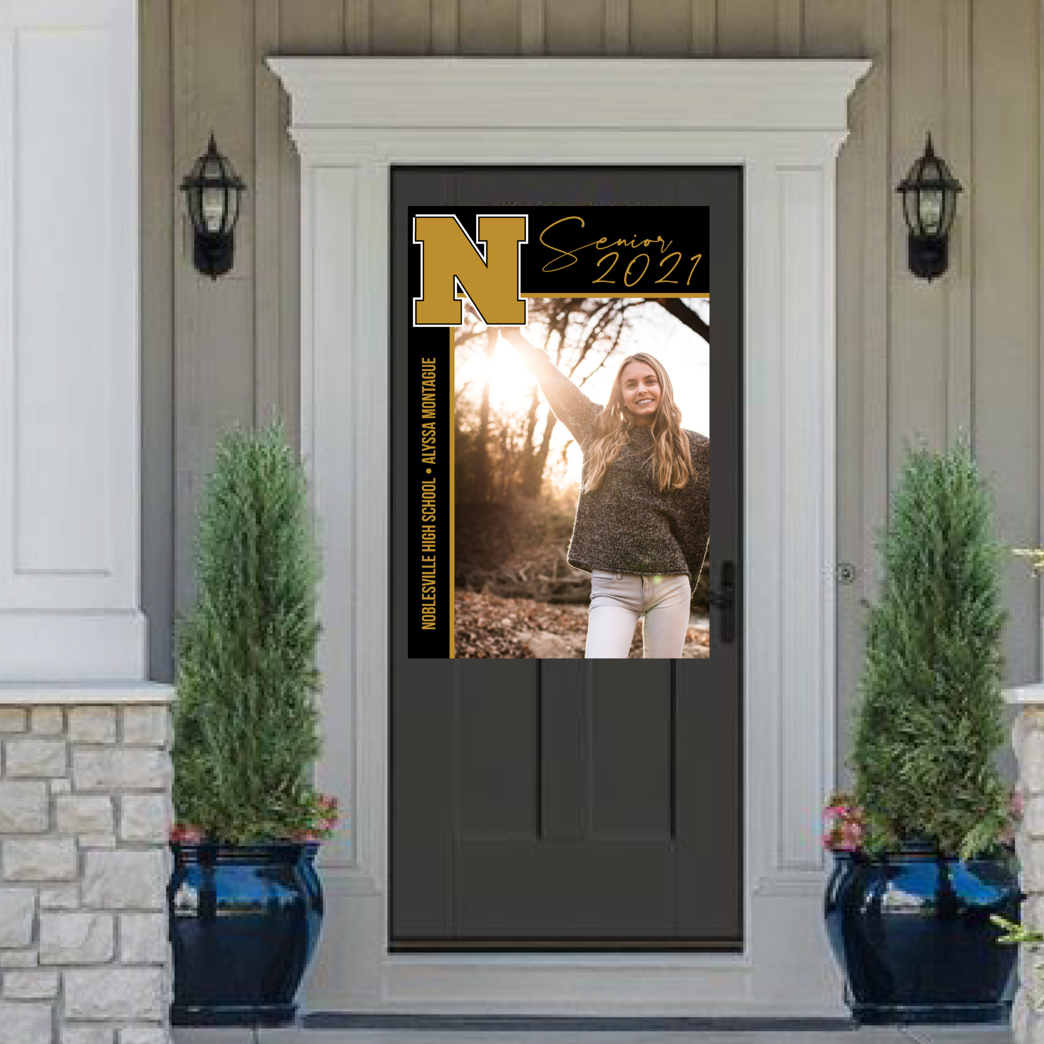 Rectangle Photo Senior Celebrations Door Banners - School Spirit Place