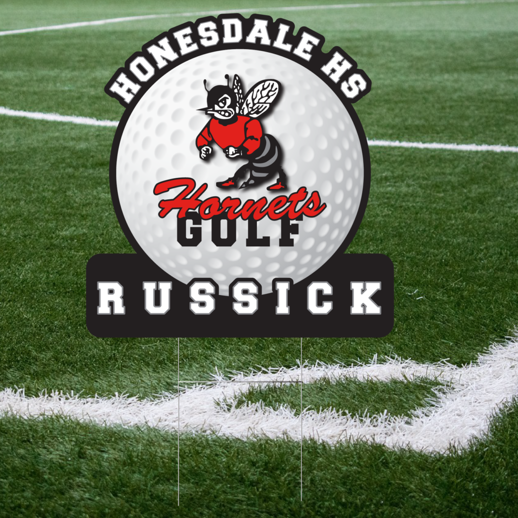 Honesdale HS Golf Yard Sign - School Spirit Place