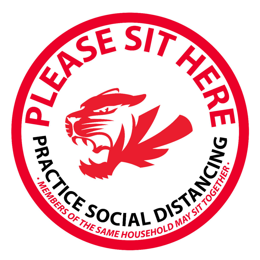 Bleacher Social Distancing Decal - School Spirit Place