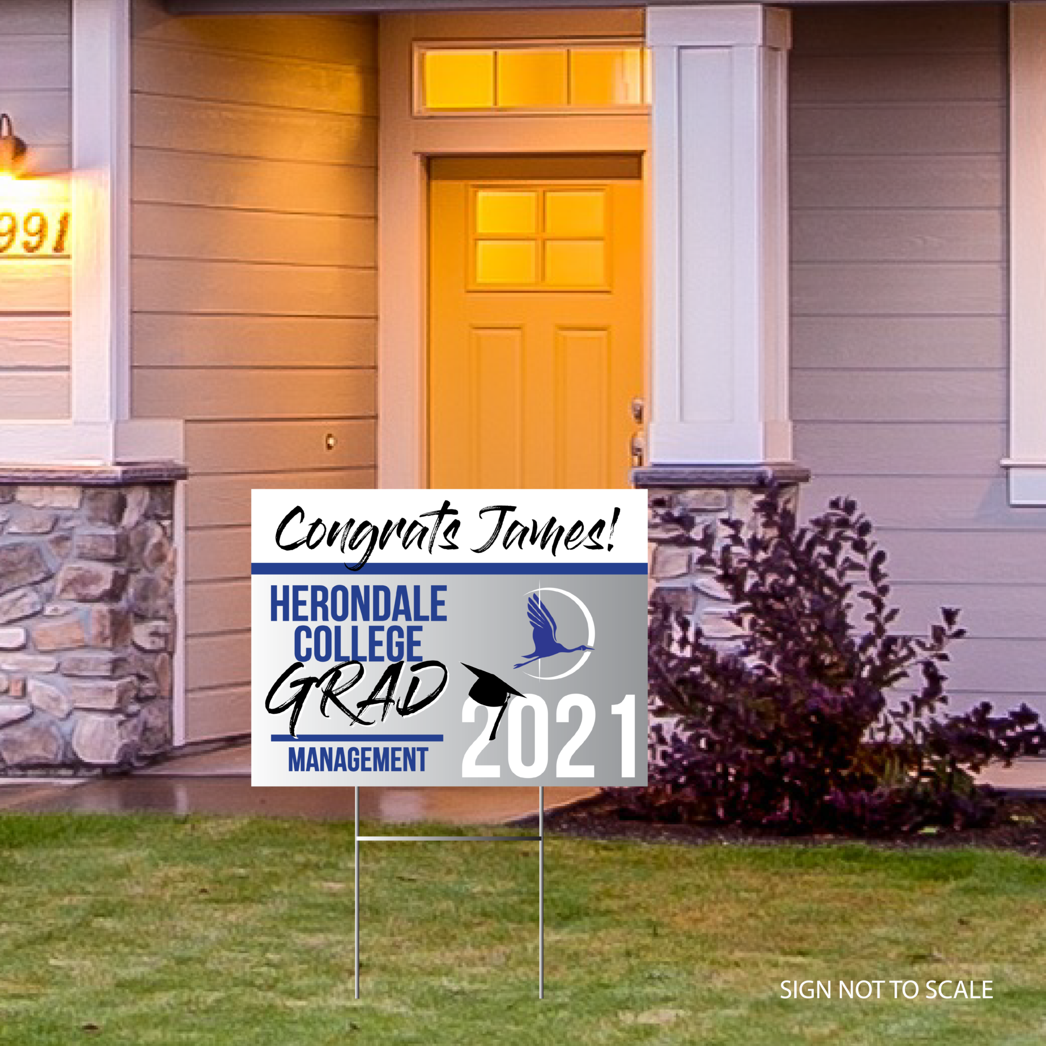College Grad Yard Sign - School Spirit Place