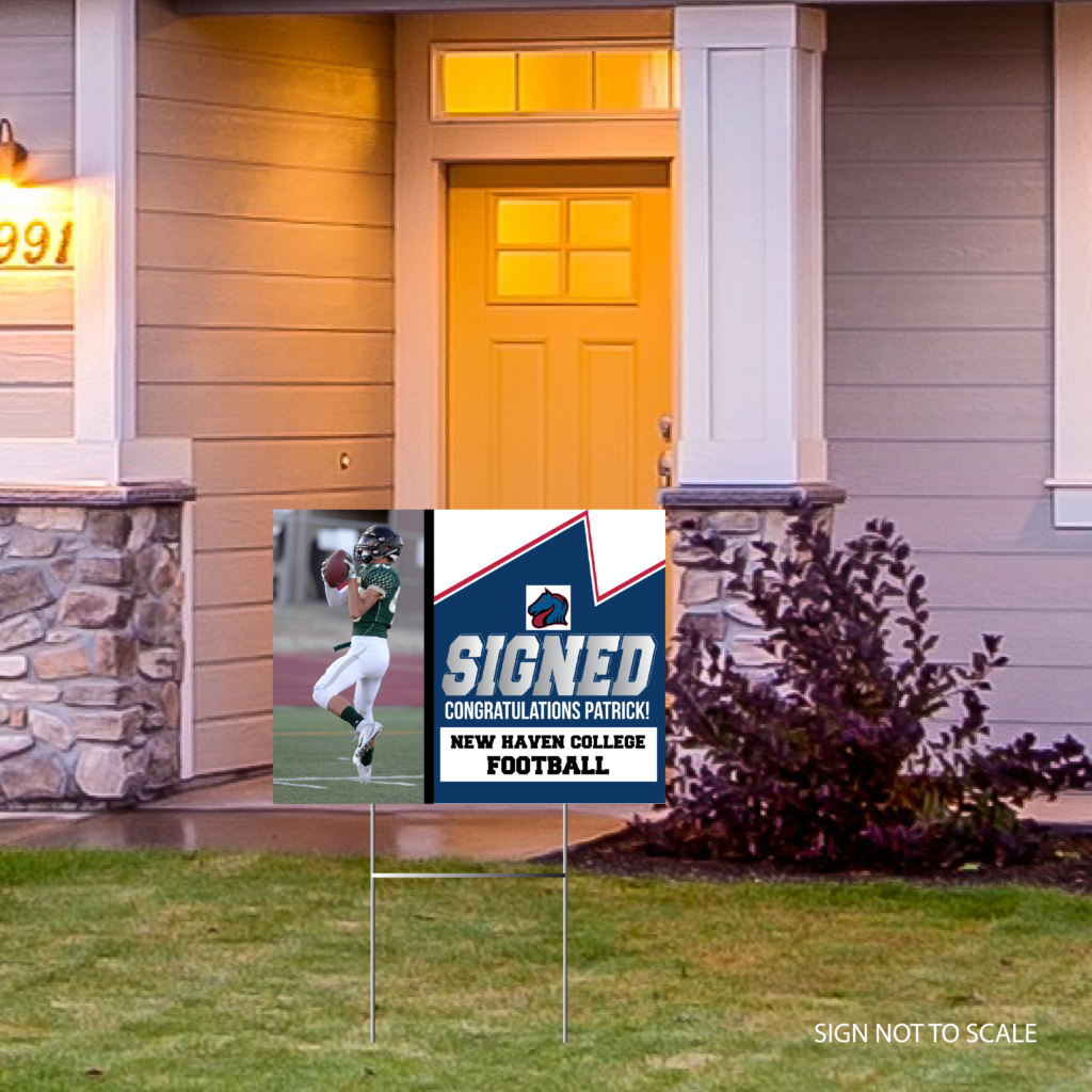 Rectangle Frame Senior Celebration Yard Sign - School Spirit Place