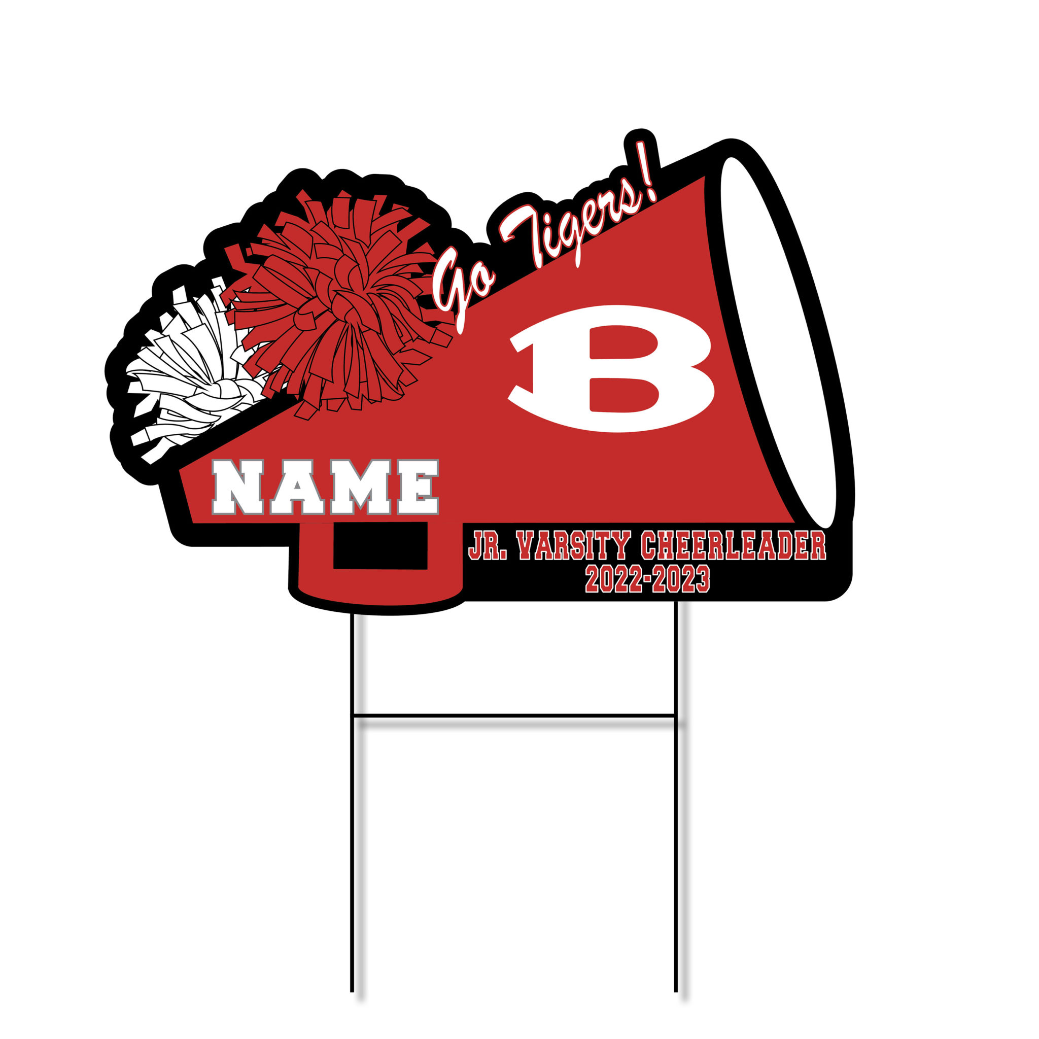 Belton High School JV Cheer Yard Sign - School Spirit Place