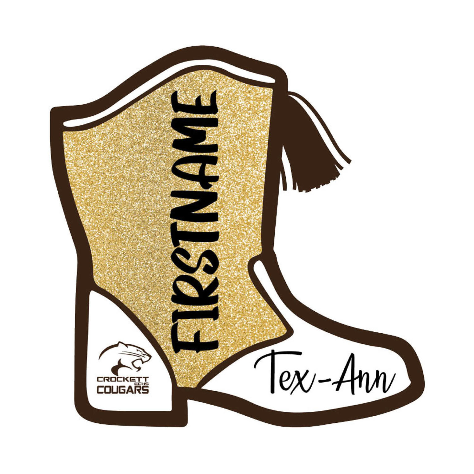 David Crockett High School Tex-Ann Decal - School Spirit Place
