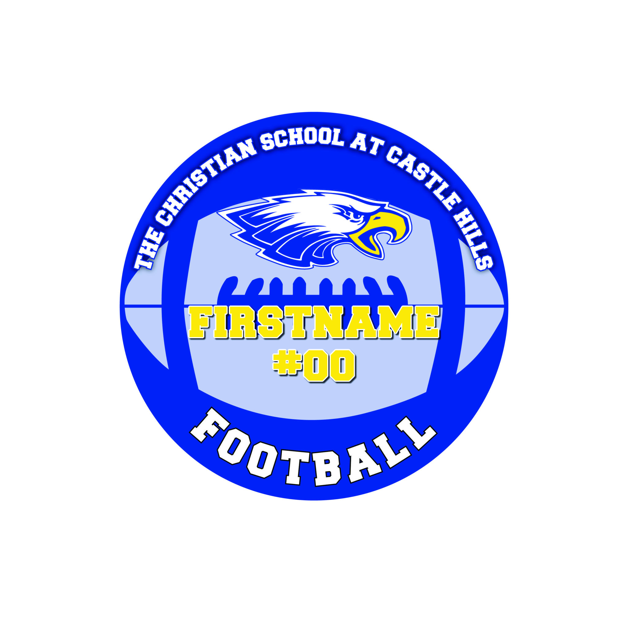 Christian School Castle Hills Football Decal - School Spirit Place