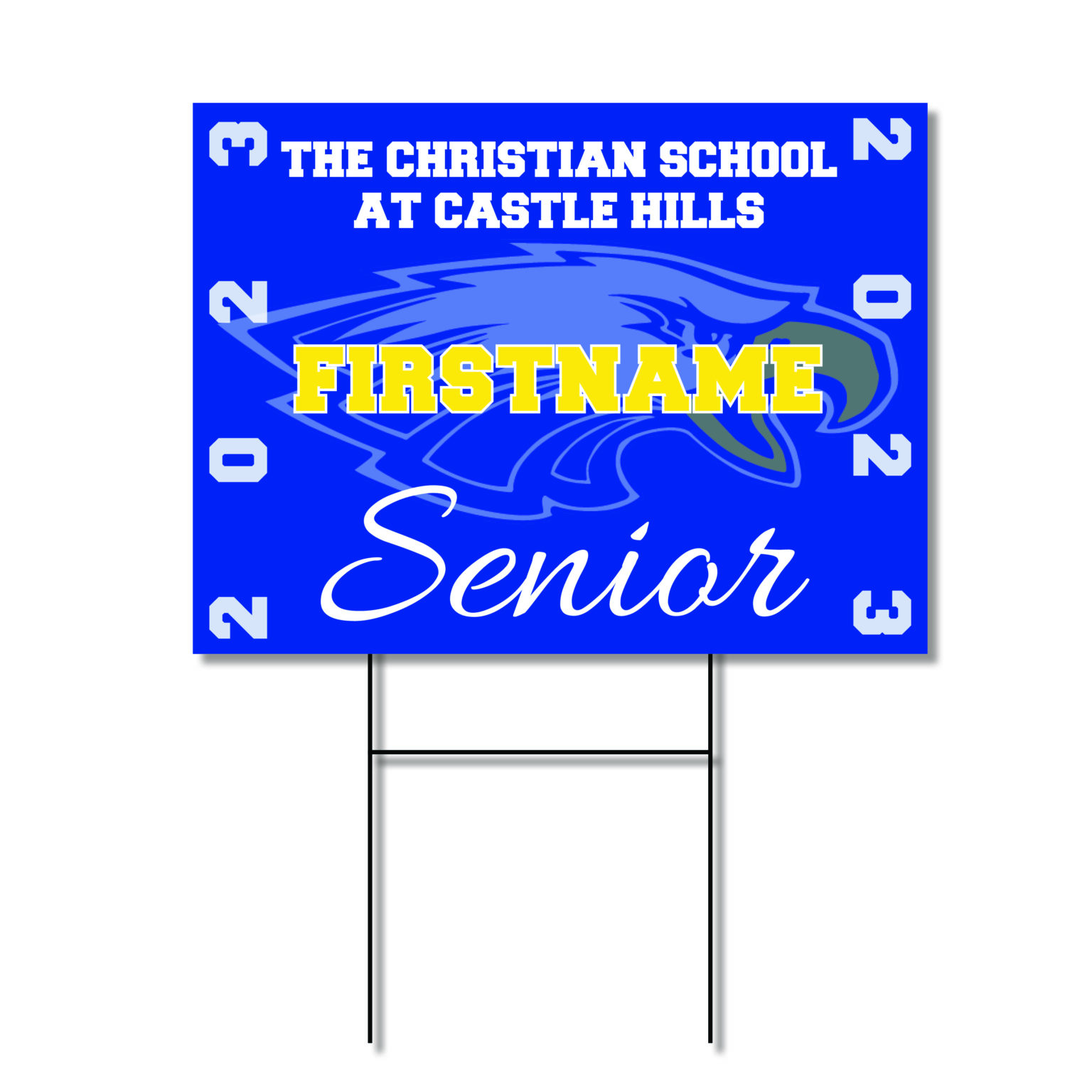 Christian School at Castle Hills Senior Yard Sign - School Spirit Place