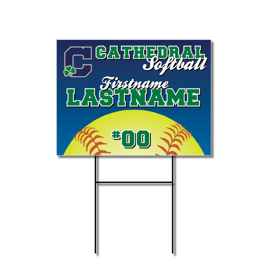 Cathedral Softball Classic Yard Sign - School Spirit Place
