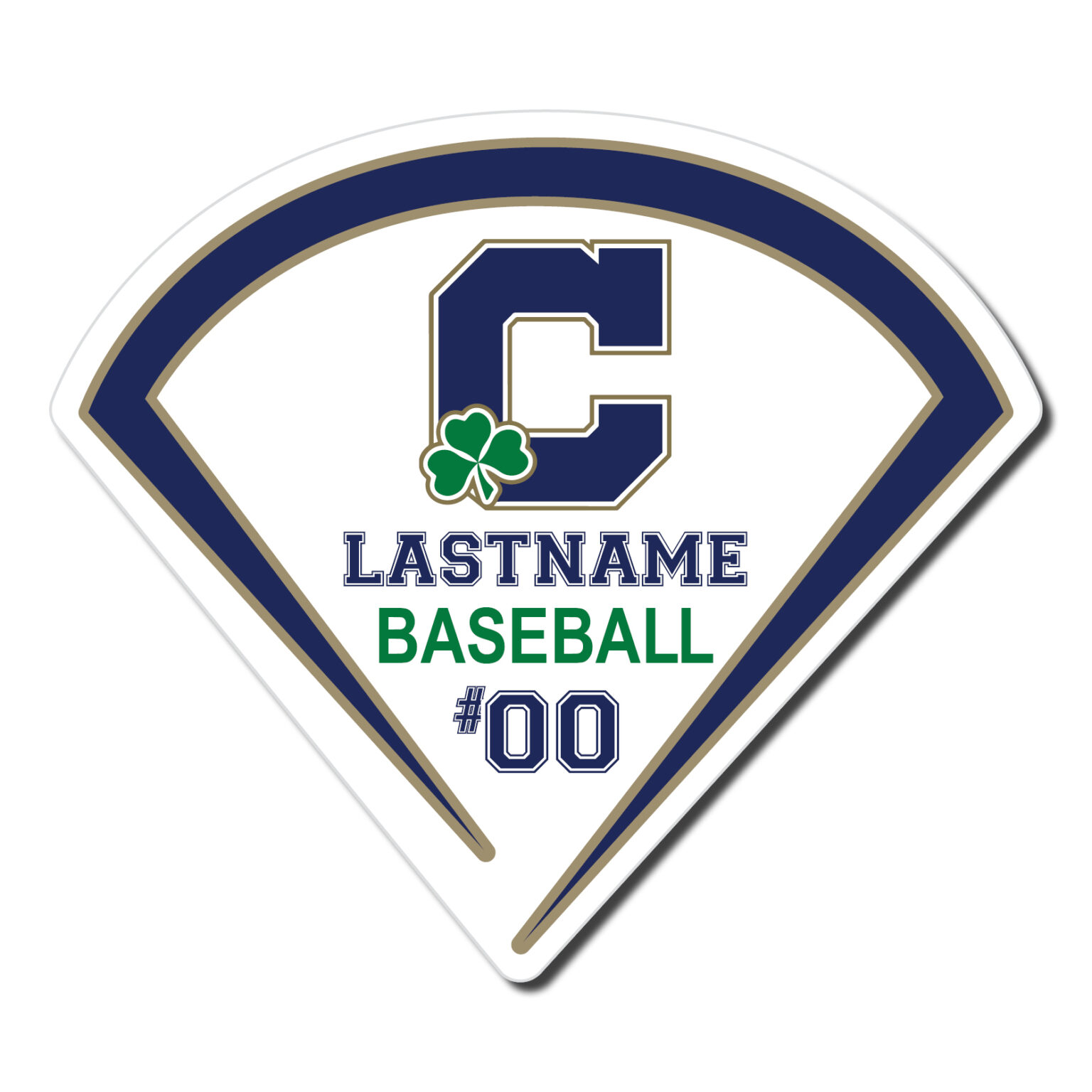 Cathedral Baseball Personalized Decal - School Spirit Place