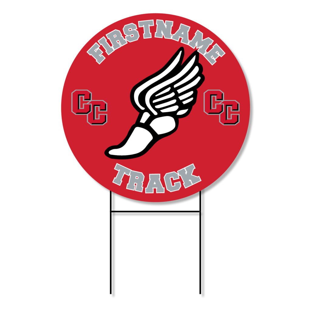 Christoval Track Yard Sign - School Spirit Place
