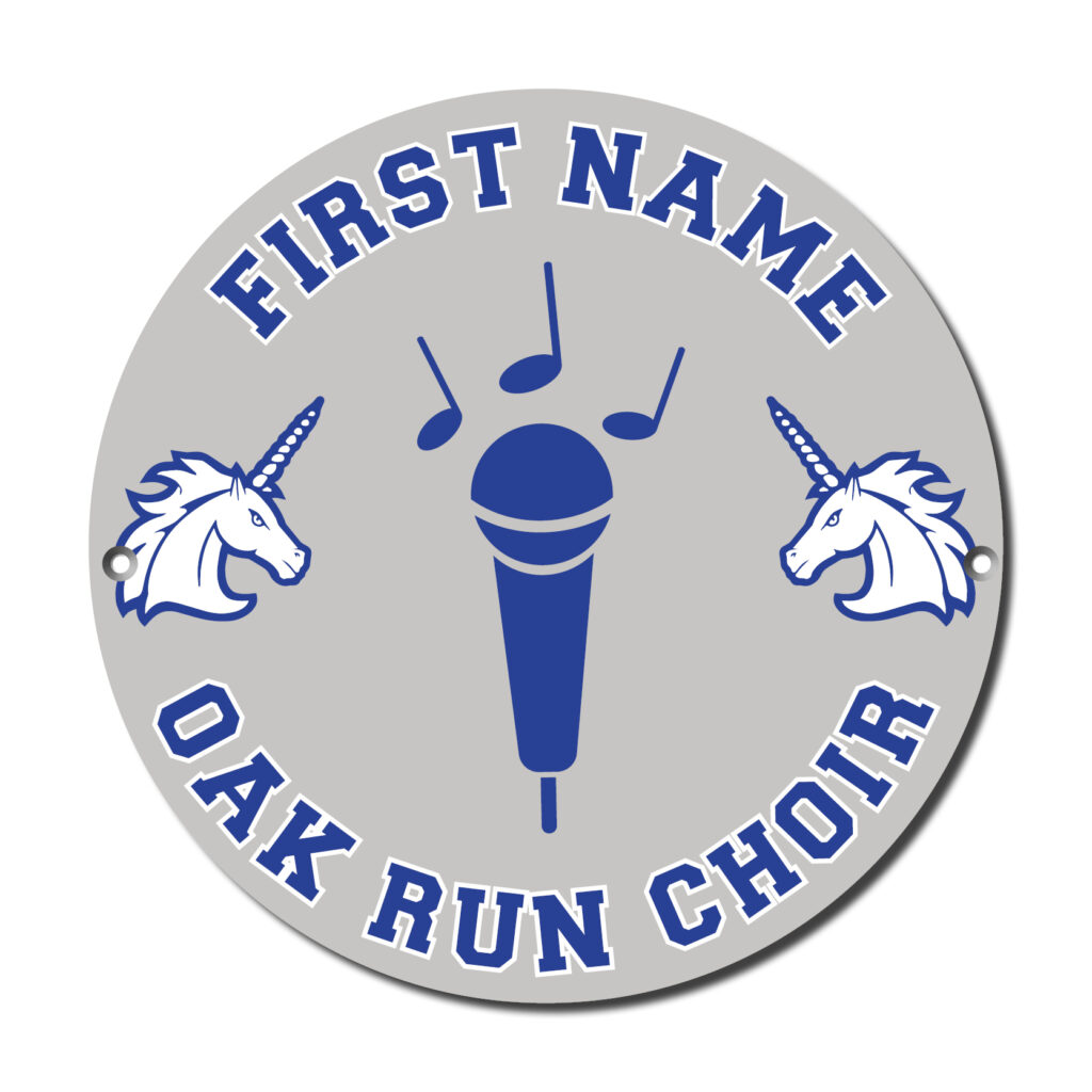 Oak Run Choir Fence Sign – School Spirit Place