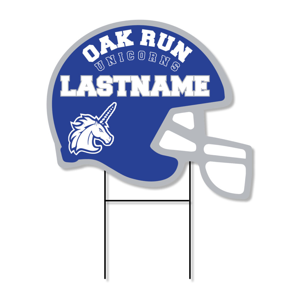 Oak Run Football Yard Sign – School Spirit Place