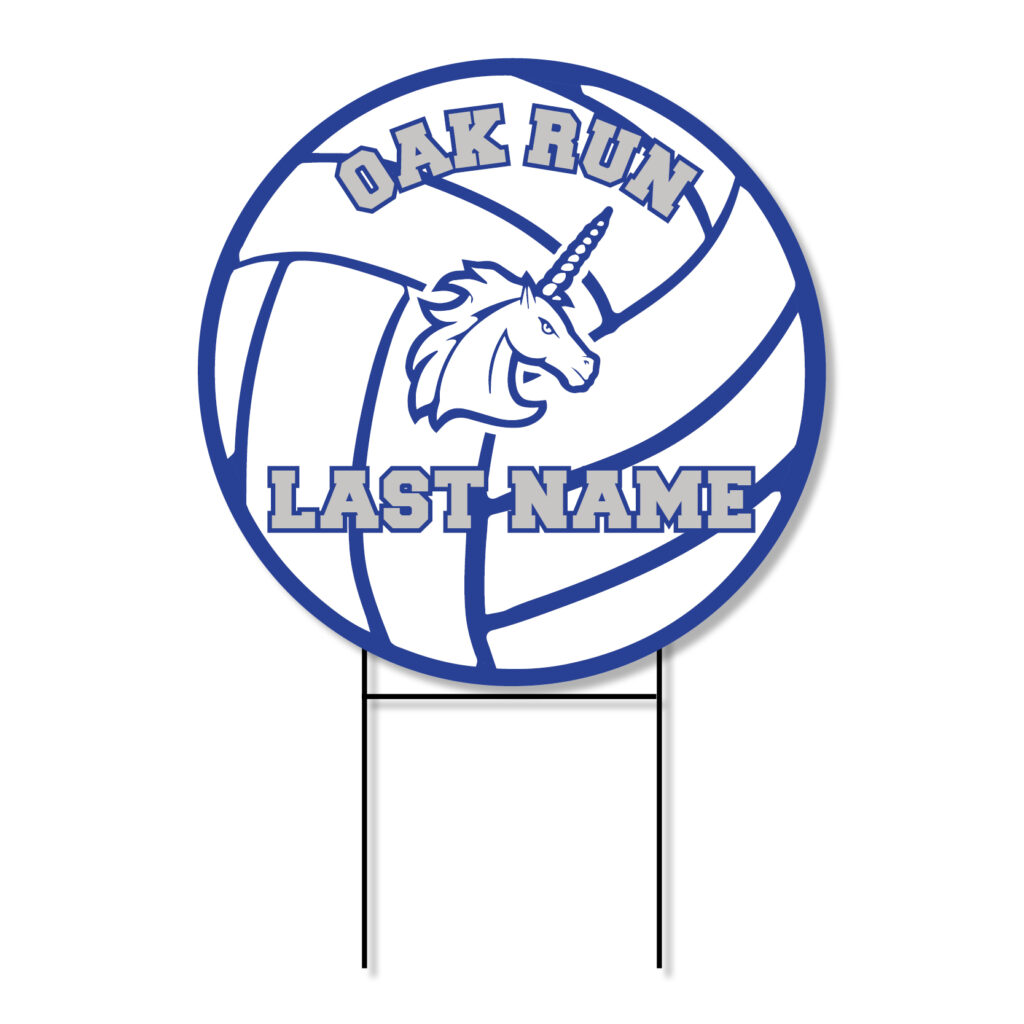 Oak Run Volleyball Yard Sign – School Spirit Place